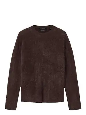 ALLSAINTS Rebel Crew-neck Brushed-cashmere Jumper - Oxblood Red