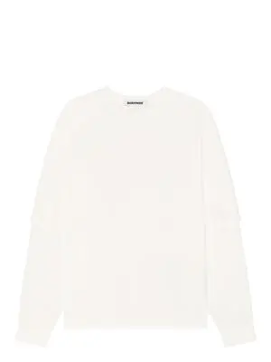 DARKPARK Troy Double Sleeve Tee In White - Washed White