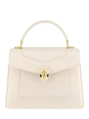 BVLGARI Serpenti Rattan Shoulder Bag - White