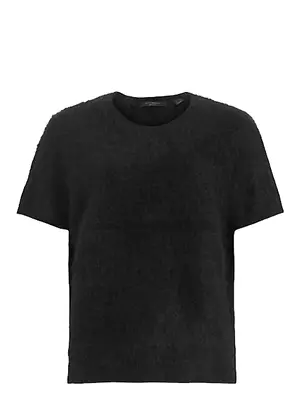 ALLSAINTS Rebel Crew-neck Brushed Cashmere T-shirt - Black