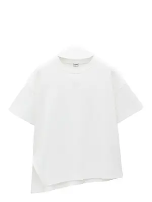 Loewe Anagram-embroidered Asymmetric T-shirt - White