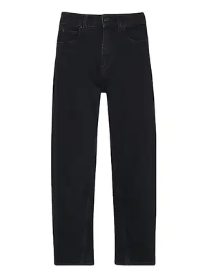 Whistles Barrel Leg High-waist Stretch-denim Jeans - Black