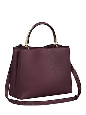 Cartier Cartier Panthère De Medium Leather Top-Handle Bag Plum