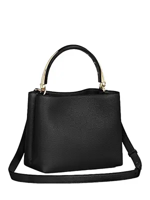 CARTIER Panthère De Leather Top-handle Bag - Black