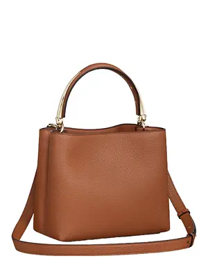 CARTIER Panthère De Leather Top-handle Bag - Caramel