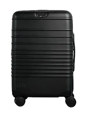 BEIS Béis Carry-on Roller Cabin Suitcase - In Black / Beige Handle