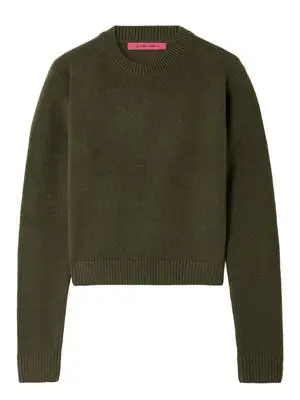 THE ELDER STATESMAN The Elder Statesman Cashmere Slim Fit Sweater Green