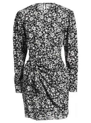 MARANT ETOILE Mini Floral-print Dress - Black