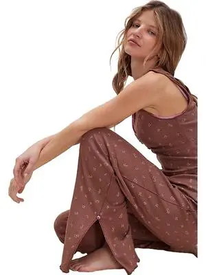Free People Fresh In Love Lounge Set - Chocolate Combo