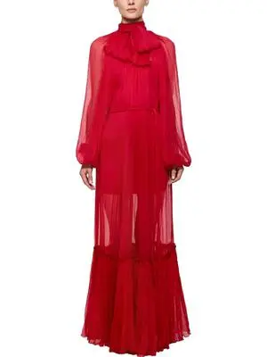 ATU BODY COUTURE Pleat-detail Maxi Dress - Red