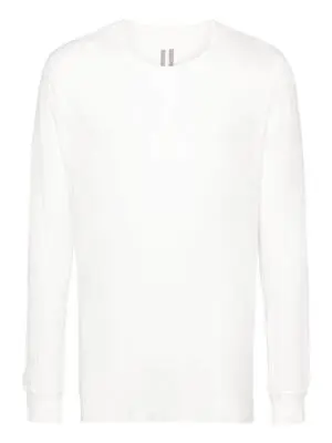 Rick Owens Sheer Cotton Long-sleeved T-shirt - White