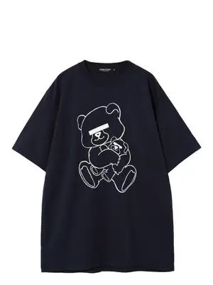 Undercover Teddy Bear-print Cotton T-shirt - Blue