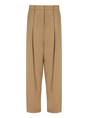 BALMAIN Balmain Pleated Cotton Trousers