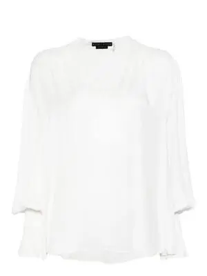 Alice + Olivia Onica Long-sleeved Blouse - White