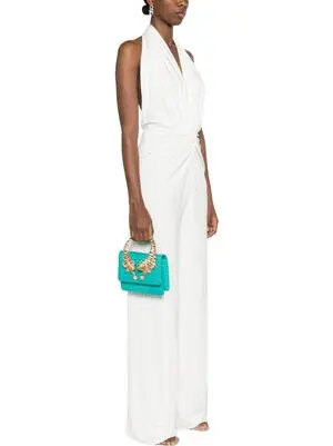 Roberto Cavalli Roar Leather Tote Blue