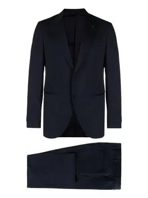 LUIGI BIANCHI MANTOVA Single-breasted Virgin Wool Suit - Blue