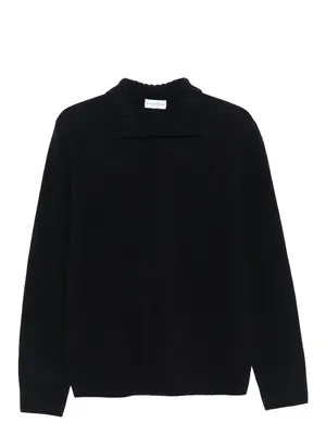 BALLANTYNE Spread-collar Wool Sweater - Blue