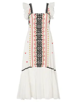 TEMPERLEY LONDON Florentine Midi Dress - White
