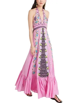 TEMPERLEY LONDON Florentine Maxi Dress - Pink