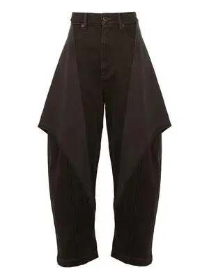 JW Anderson Cropped Sculptural Jeans - Grey