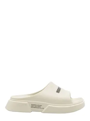 NEIGHBORHOOD X Paes Logo-print Slides - Grey