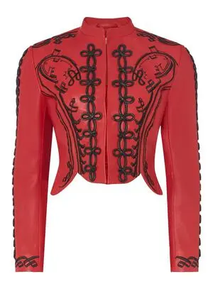 TEMPERLEY LONDON Salerno Leather Jacket - Red