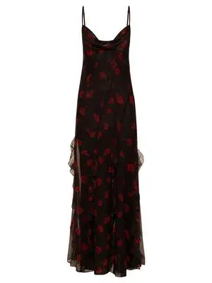 NICHOLAS Kamila Floral Gown - Black