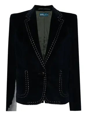 Kolor Stitch-detail Corduroy Blazer - Blue