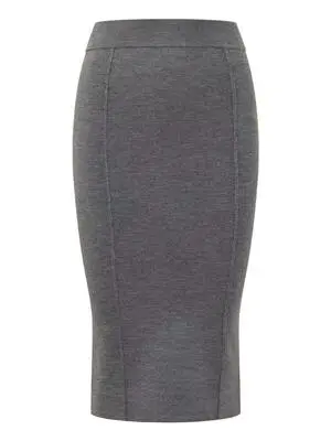 Pinko Knitted Pencil Skirt - Grey