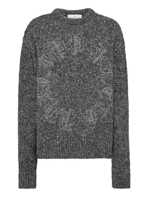 Philipp Plein Logo-embroidered Jumper - Grey