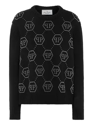 Philipp Plein Crystal-logo Jumper - Black