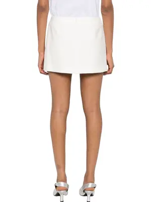 Pinko Crystal-embellished Mini Skirt - White