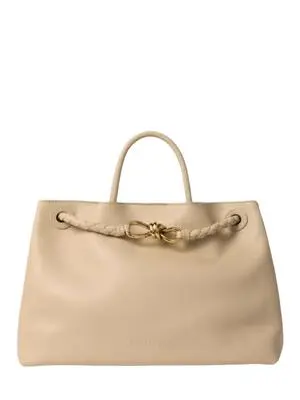 Bottega Veneta Andiamo Leather Tote - Cream