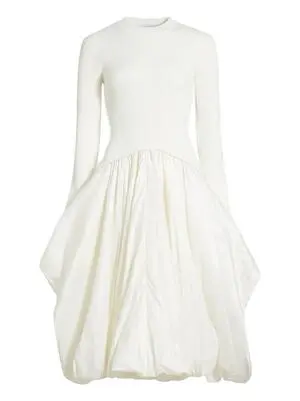 Simkhai Kenlie Mixed-media Bubble Skirt Midi-dress - Ivory