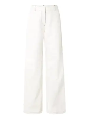 Dries Van Noten High-rise Wide-leg Jeans - White
