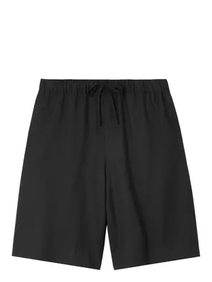 THE ROW Stanton Wool-twill Shorts - Black