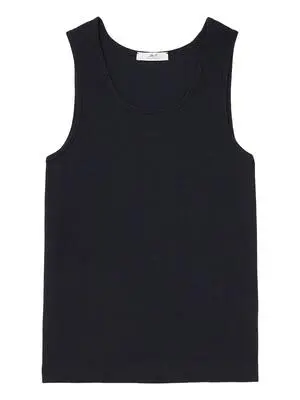 Mr P. Ribbed Stretch-organic Cotton-jersey Tank Top - Black