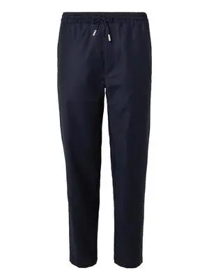 Mr P. James Slim-fit Wool-flannel Suit Trousers - Blue