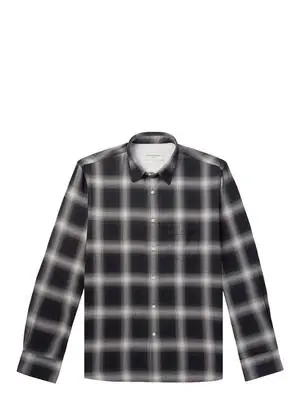 Officine Générale Benoit Checked Cotton-flannel Shirt - Gray