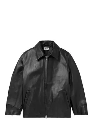 AGOLDE Chadwick Full-grain Leather Jacket - Black