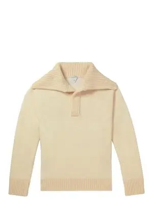 Bottega Veneta Shawl-collar Wool Sweater - Neutrals