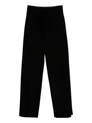 Sportmax Velvet Straight Leg Trousers - Black