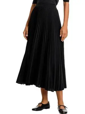 Co Pleated Midi Skirt - Black