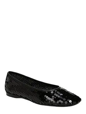 Vince Leah Sequin Ballet Flats - Black