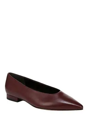 Vince Isabel Pointed Flats - Deep Cherry