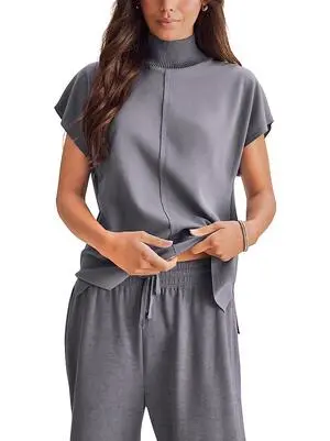 Splendid Mock Neck Sweater - Ash Navy