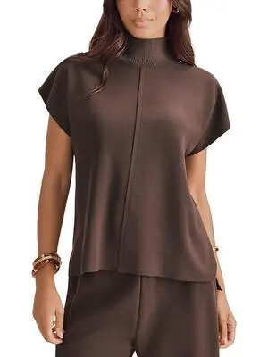Splendid Mock Neck Sweater - Java