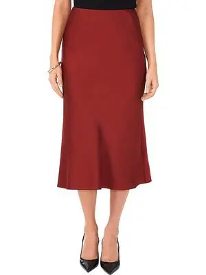 Vince Camuto A-line Midi Skirt - Fired Brick