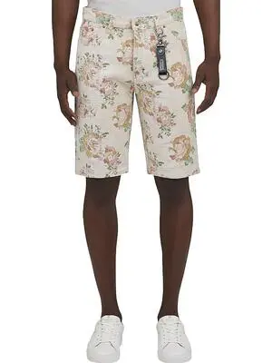 PRPS Floral Pattern Shorts Cream