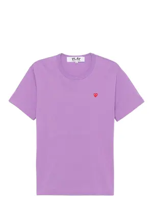 Play Comme Des Garcon Heart Patch T-shirt - Purple
